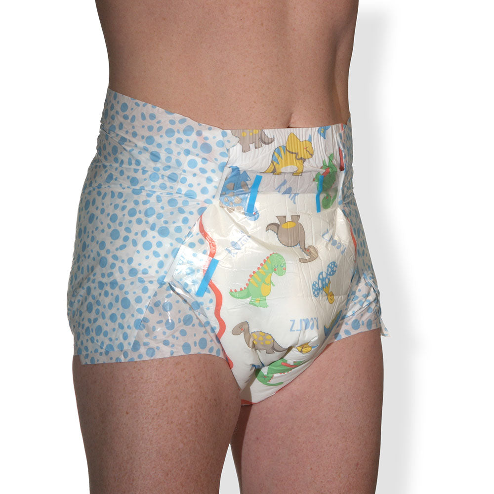 Rearz Mega Dinosaur Adult Diapers | Crinkle Kit